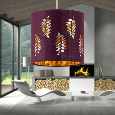 Fern - Burgundy Cut Out 15.5cm Table Lamp Shade