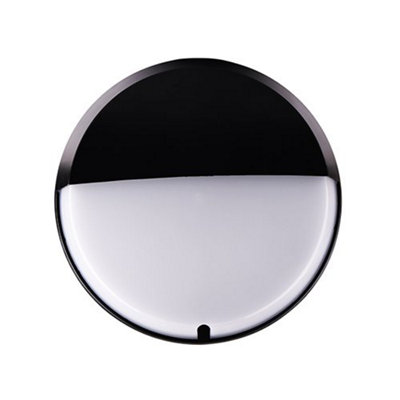 Fern Howard Drake Flush Fitted LED IP65 Emergency Black Bulkhead 1300lm ...