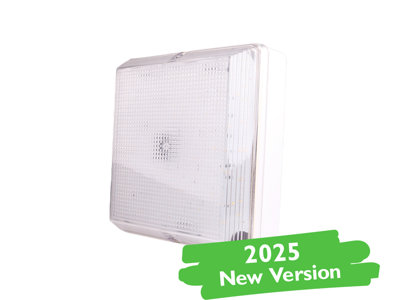 Fern Howard ECO Mini-Max LED White Base Clear Diffuser Bulkhead with ...