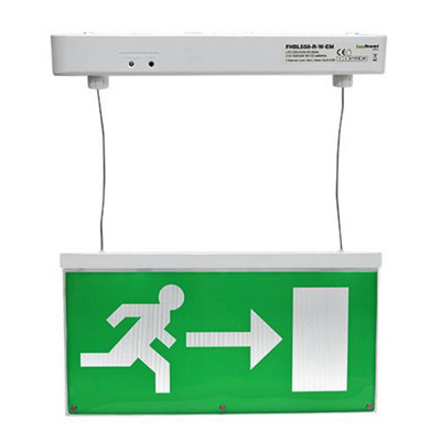 Fern Howard Exodus Emergency Ceiling Light Suspended Sign LED IP20 ...