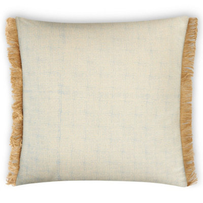 Fero Blue Falls Fringed Filled Decorative Throw Scatter Cushion - 45 x ...