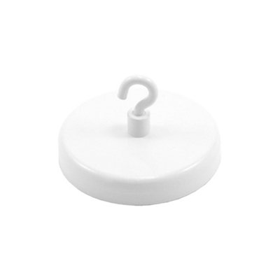 Ferrite White Painted Clamping Magnet with M4 Hook for Hanging, Holding ...