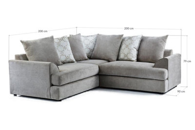 Ferrous Double Corner Sofa Graceland Fabric