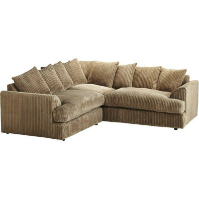 Ferrous Premium Cord Fabric Double Corner Sofa | DIY at B&Q