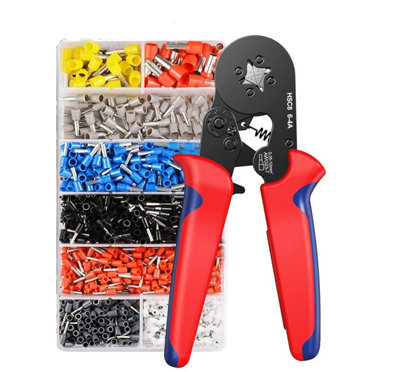 Ferrule Crimping Tool, Self Adjusting Ratchet Wire Crimping Tool Kit ...