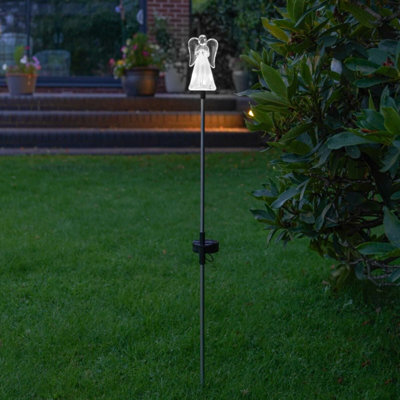Festive Lights Solar Powered Angel LED Stake Light Memorial IP44 ...