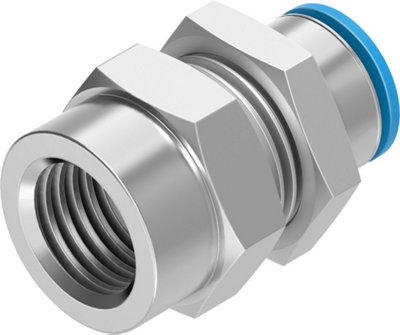 Festo 190656 QSSF-3/8-6-B Bulkhead Push-In Fitting