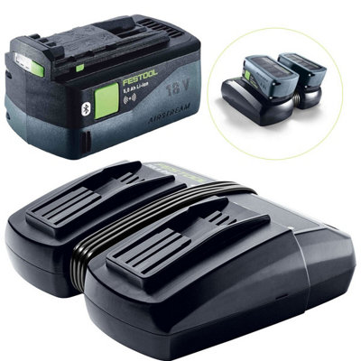Festool 18V 5.0Ah Lithium Battery BP18 5Ah AirStream Bluetooth +Dual ...