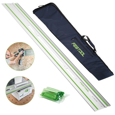 Festool 2 x 1.4m Guide Rail FS1400/2-KP +S-KP/30 Adhesive Pad +FS Bag ...