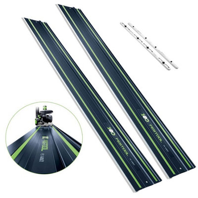 Festool FS1400 1.4m Guide Rail 100 Year FS1400/2 Twin Pack + FSV/2 ...