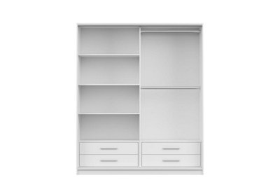 FHIF DUBAI TOKYO 180cm Grey Sliding Door Wardrobe Modern Bedroom ...