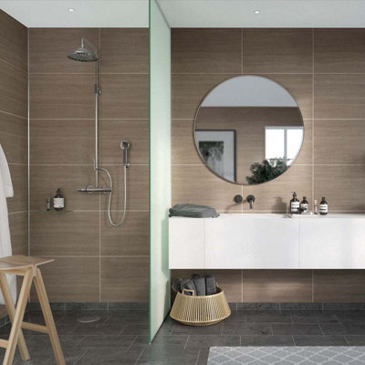 Fibo Scandinavian Marina Grey Oak Tile Wall Panel