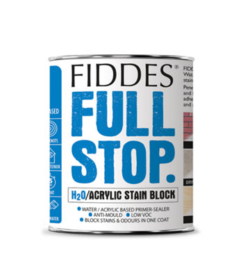 Fiddes Full Stop H2O Acrylic Stain and Odour Block - 5 Litre
