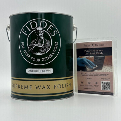 Fiddes Supreme Wax Polish, Antique Brown 5 Litre & Free Priory Polishes ...