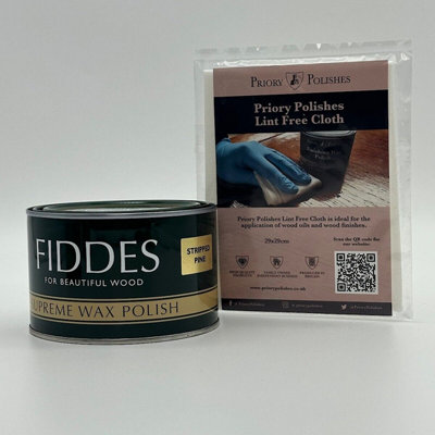 Fiddes Supreme Wax Polish, Stripped Pine 400ml & Free Priory Polishes ...