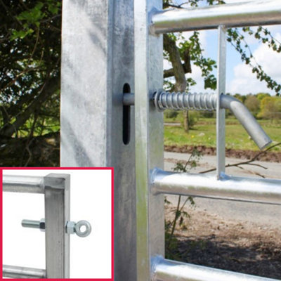 Field Gate Fixing Kit for Metal Gates 19mm x 150mm Adjustable Gate Eyes ...