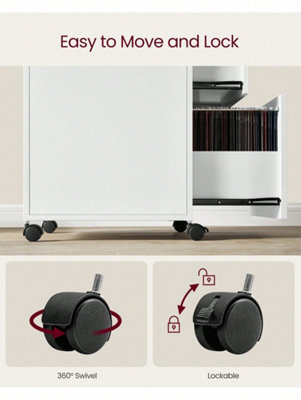 File Cabinet With 2 Drawers, Rolling Office Filing Cabinet With Wheels ...