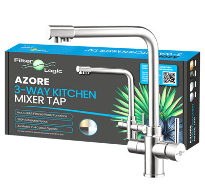 FilterLogic Azores 3 Way Triflow Monobloc Mixer Kitchen Filter Tap ...