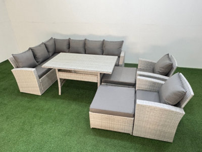 Fimous 10 Seater Rattan Garden Furniture Set Outdoor Patio Dining ...