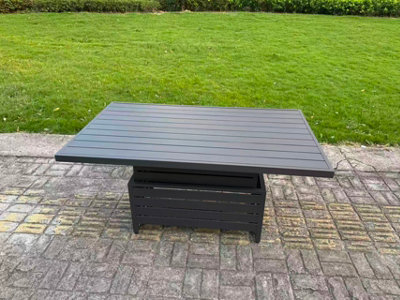 Fimous 8 Pieces Aluminium Garden Furniture Set with with Adjustable ...