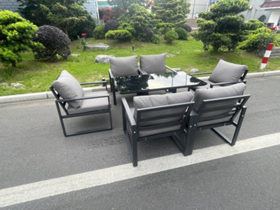 Fimous Aluminum Garden Furniture Dining Set Adjustable Rising Lifting ...