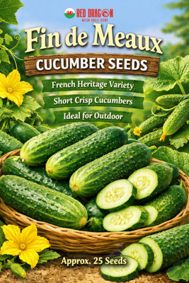 Fin de Meaux Cucumber Seeds for Kitchen Garden Growing