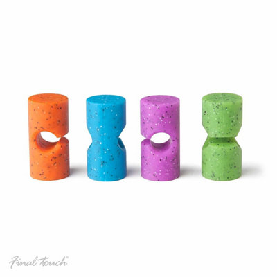 Final Touch Cork Shaped Wine Champagne Stemmed Glass Markers Set of 4