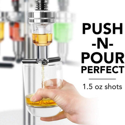 Final Touch LED Rotary 4 Bottle Bar Caddy