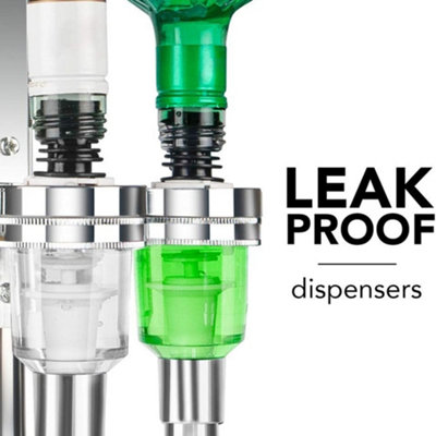 Final Touch LED Rotary 4 Bottle Bar Caddy