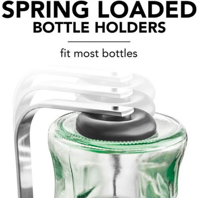 Final Touch LED Rotary 4 Bottle Bar Caddy