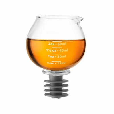 Final Touch Snifter Jigger Stopper 3 in 1 Measuring Jigger, Bottle ...