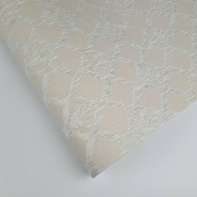 Fine Décor KJ Sparkle Ikat Motif Natural Silver Wallpaper | DIY at B&Q