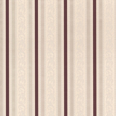 Fine Décor Menards Burgundy Damask Stripe Wallpaper
