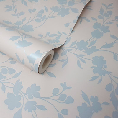 Fine Décor Saskia White Wallpaper | DIY at B&Q