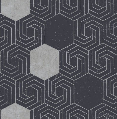 Fine Decor FD25547 Momentum Wallpaper, Navy
