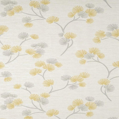 Fine Decor Kira Trail Mustard Grey Wallpaper Modern Contemporary ...