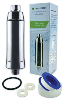 Finerfilters Slim Design Inline Shower Filter in Chrome