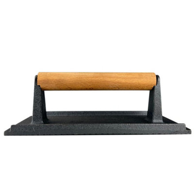 Finetree Cast Iron Steak Weight - BBQ Hamburger Bacon Heavy Duty Grill ...