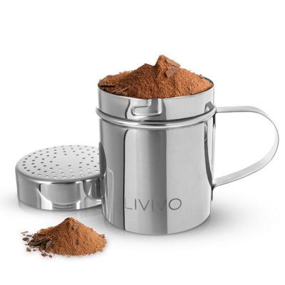 FINEWAY Professional Chocolate Shaker Duster - Stainless Steel Cocoa ...