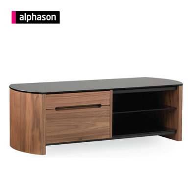 FINEWOODS TV Stand 110 cm in Walnut with 1 drawer and 1 flap