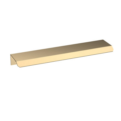 Finger Pull Handle, 150mm (96mm Centres) - Brushed Brass
