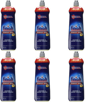 Finish Rinse Aid Shine and Protect Lemon Sparkle 800ml (Pack of 6 ...