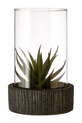Fiori Large Succulent with Black Stone Base Artificial Plant Foliage