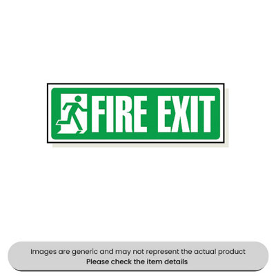 Fire Exit Foamex 120X360MM Pack Qty 1