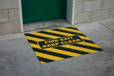 Fire Exit Markers by Slips Away - 1 metre x 1 metre | DIY at B&Q