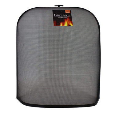 Fire Guard Screen Rounded Free Standing Cairngorm Spark Coal Fireplace ...