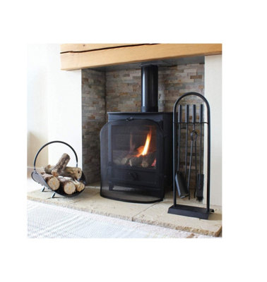 Fire Guard Screen Rounded Free Standing Cairngorm Spark Coal Fireplace ...