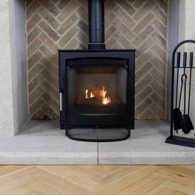 Fire Guard Screen Rounded Free Standing Cairngorm Spark Coal Fireplace ...