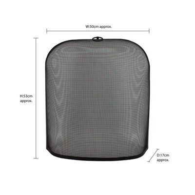 Fire Guard Screen Rounded Free Standing Cairngorm Spark Coal Fireplace ...