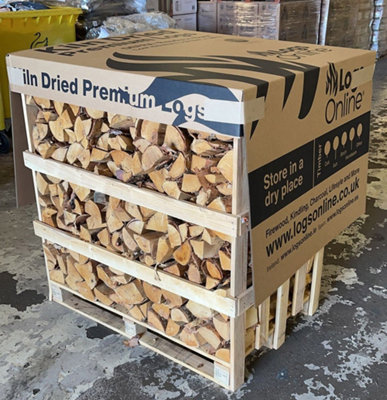 Fire Guru Giant Crate Kiln Dried Oak Firewood Logs 500KG